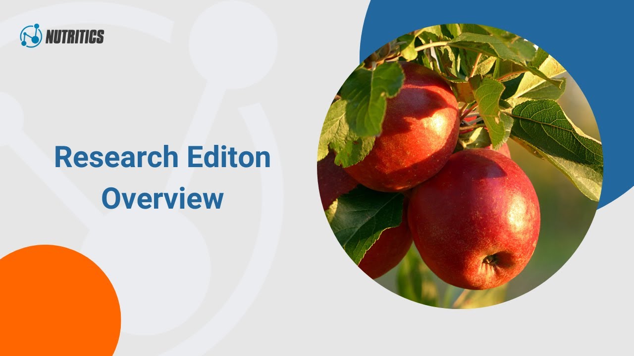 Nutritics Tutorials - Research Edition Overview