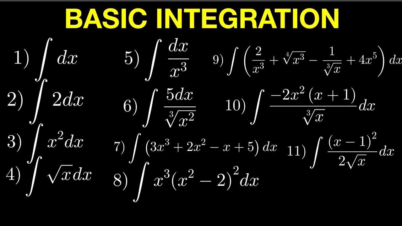 Basic Integration Using Power Formula