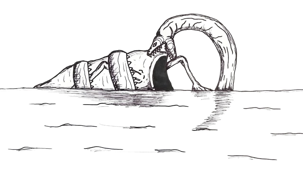 How to draw SCP 3000 Attacking Sea Eater