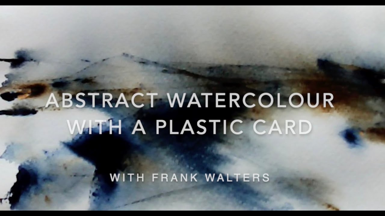 Painting with a plastic card // Abstract Watercolour