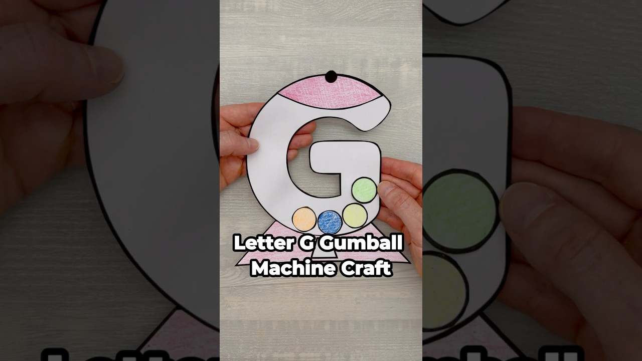 Uppercase Letter G Gumball Craft