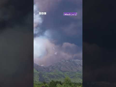 Europes tallest active volcano erupts! 🌋 | Newsround