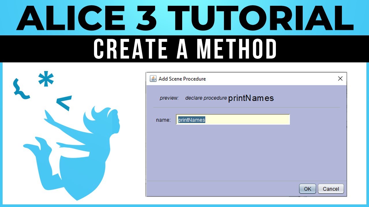 Alice 3 Tutorial - #06 - Create A Method (Procedure)