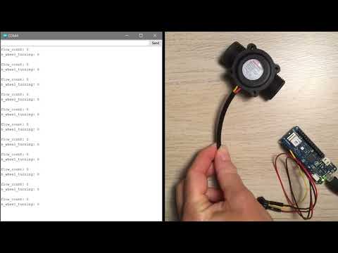 Testing a Hall effect water flow meter using a blow dryer