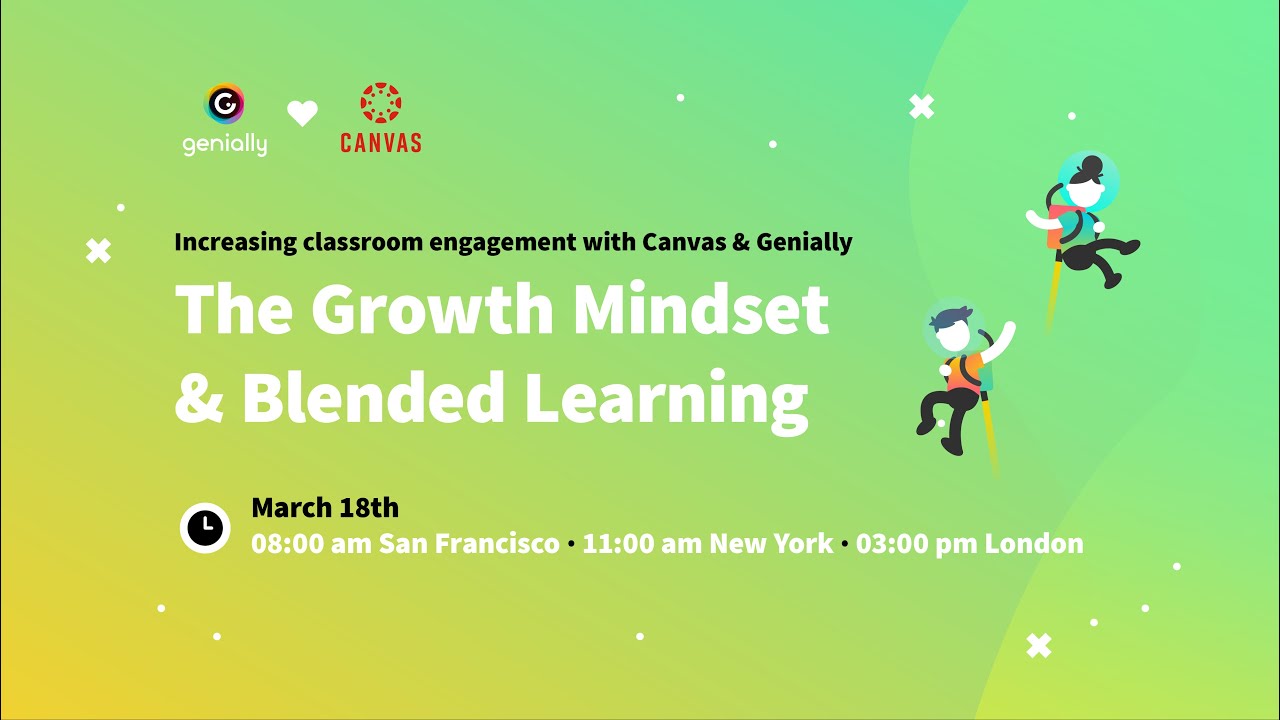 The Growth Mindset & Blended Learning: Increasing classroom engagement 👨‍🏫 Genially and Canvas