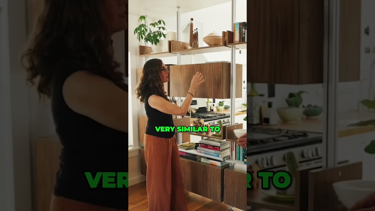 If you don't like a divider, but still want a little separation then add a floor-to-ceiling shelf