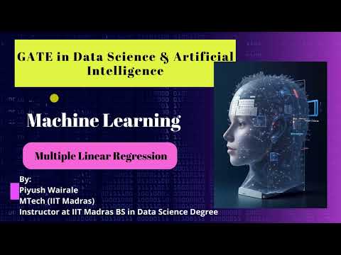 Multiple Linear Regression Video Lecture - Crash Course for GATE Data Science and Artificial ...