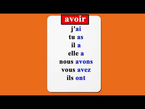 conjugaison le verbe avoir au présent de l'indicatif