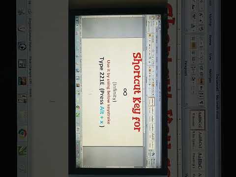 Shortcut key for infinity sign #tricks #shortvideo