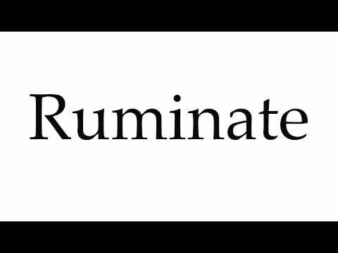 How to Pronounce Ruminate