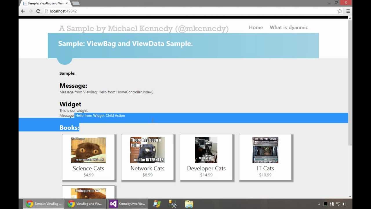 ViewBag and View Data in ASP.NET MVC