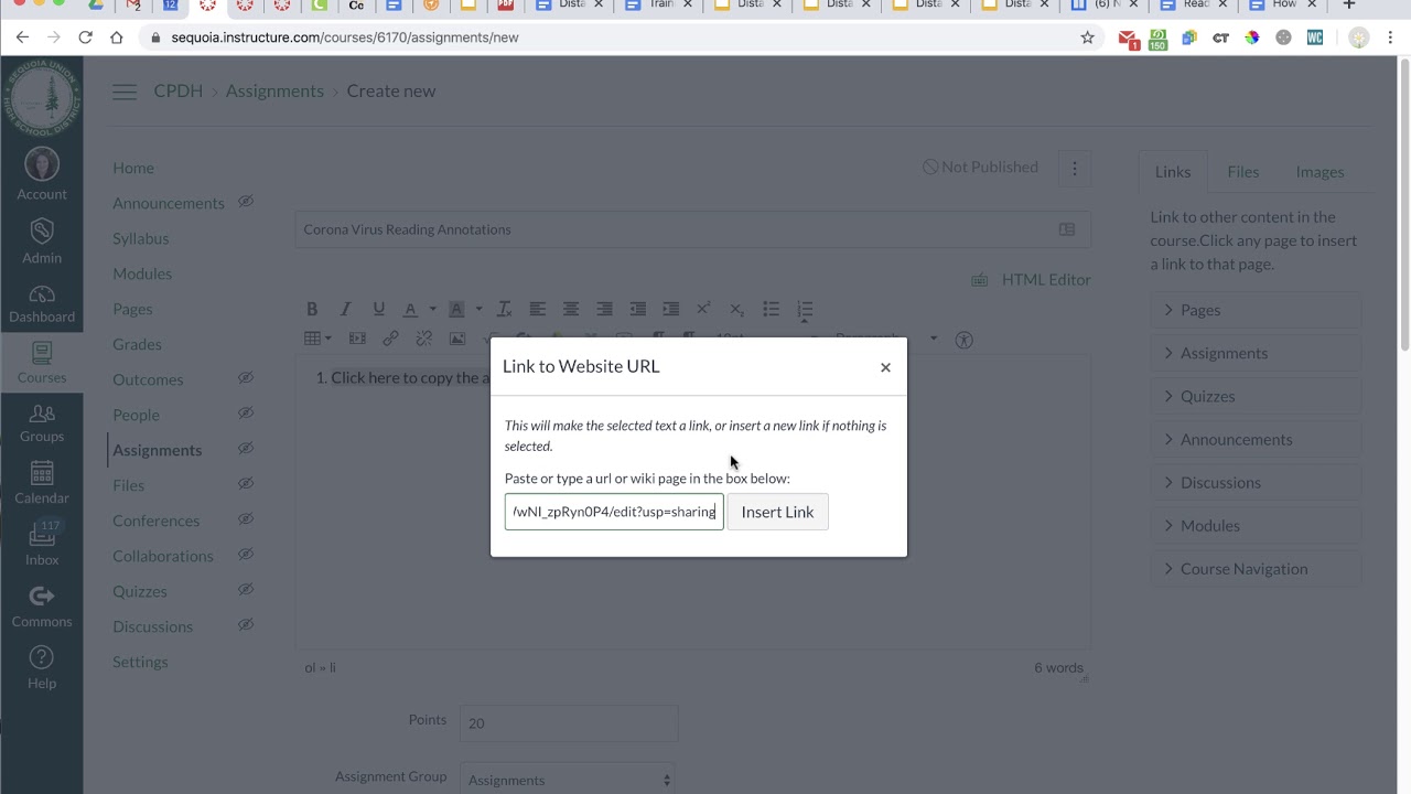 Create Assignment Using Google Doc Template