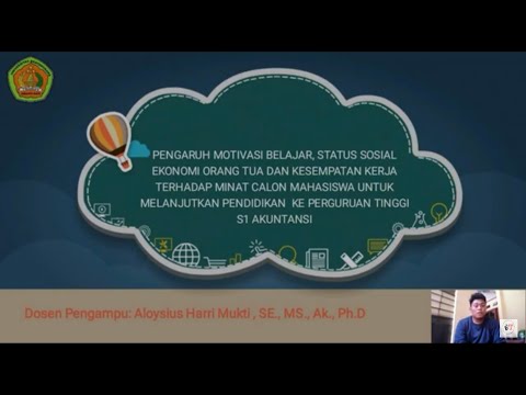 PENGARUH MOTIVASI BELAJAR, STATUS SOSIAL EKONOMI ORANG TUA DAN KESEMPATAN KERJA