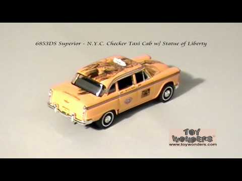 6853DS-Superior-NYC-Checker-Taxi-Cab-Statue-of-Liberty-Diecast-Wholesale.mpg