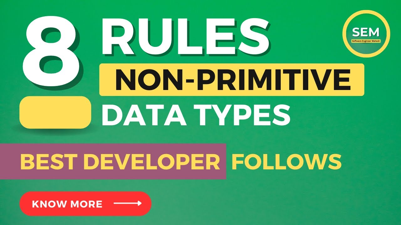 #5 NonPrimitive Data Types in JavaScript - 35hrs+ JavaScript Tutorial | Learn Web Development | SEM
