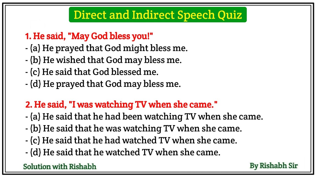 Direct and Indirect Speech in english grammar |Direct Indirect speech | Narration in english grammar