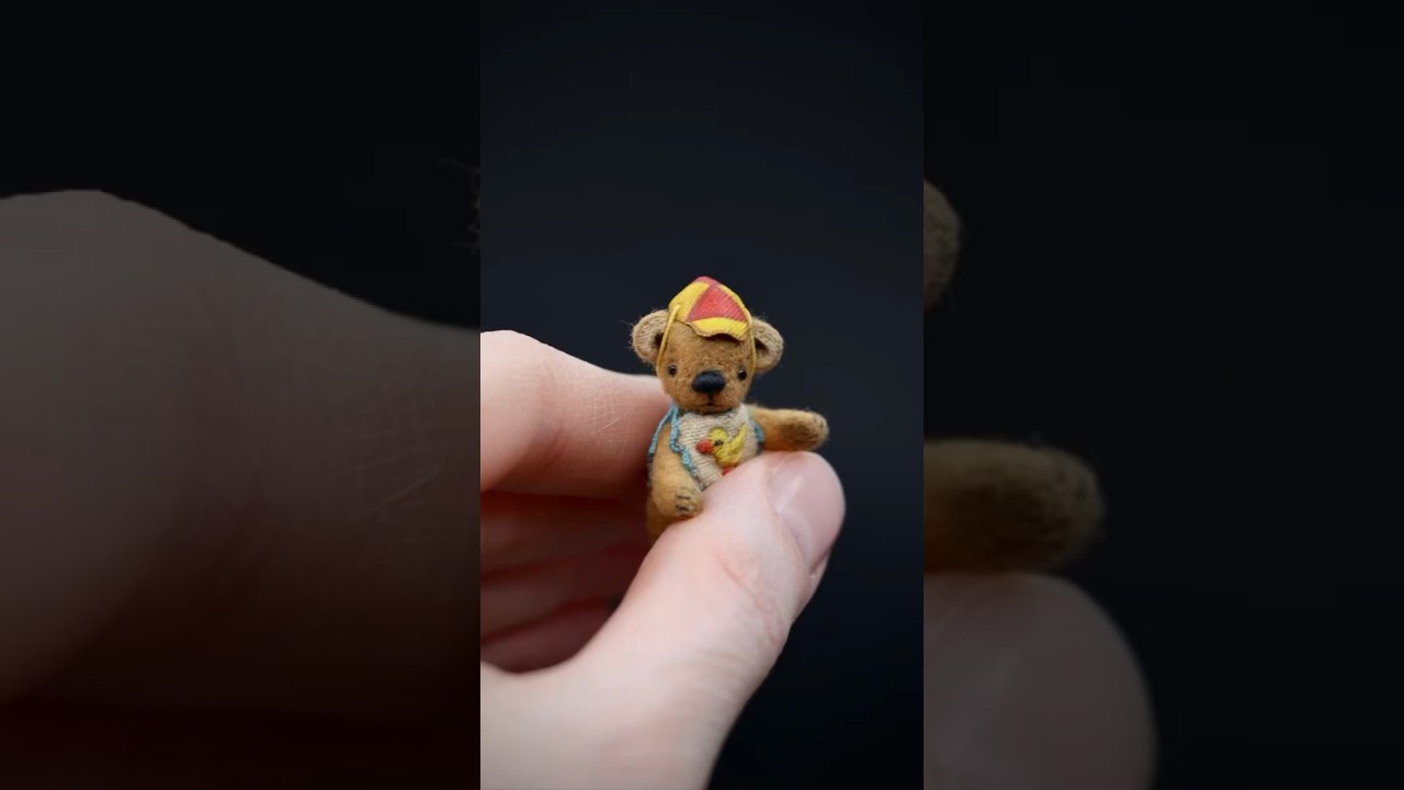 Mini bear Hendrix 3.7 cm • Teddy bear • Miniature • Cute toy • Tiny bear • 2 inch • Amazing toy