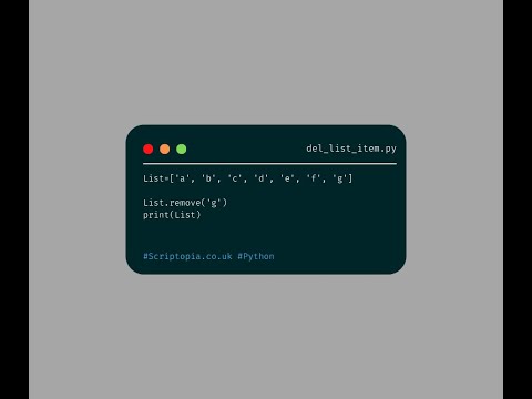 Python Lists – Remove item from list by value