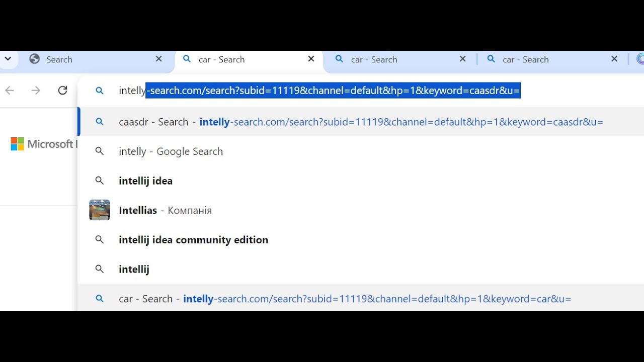 Intelly-search.com redirect virus removal instructions.