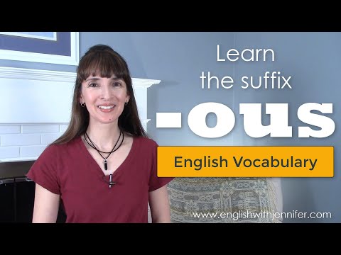 Learn the Suffix -OUS 🔍English Vocabulary with Jennifer