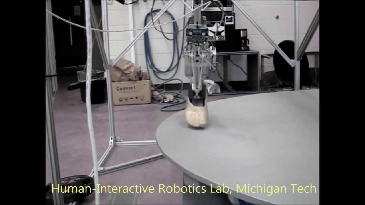 Steerable ankle-foot prototype on the circular treadmill