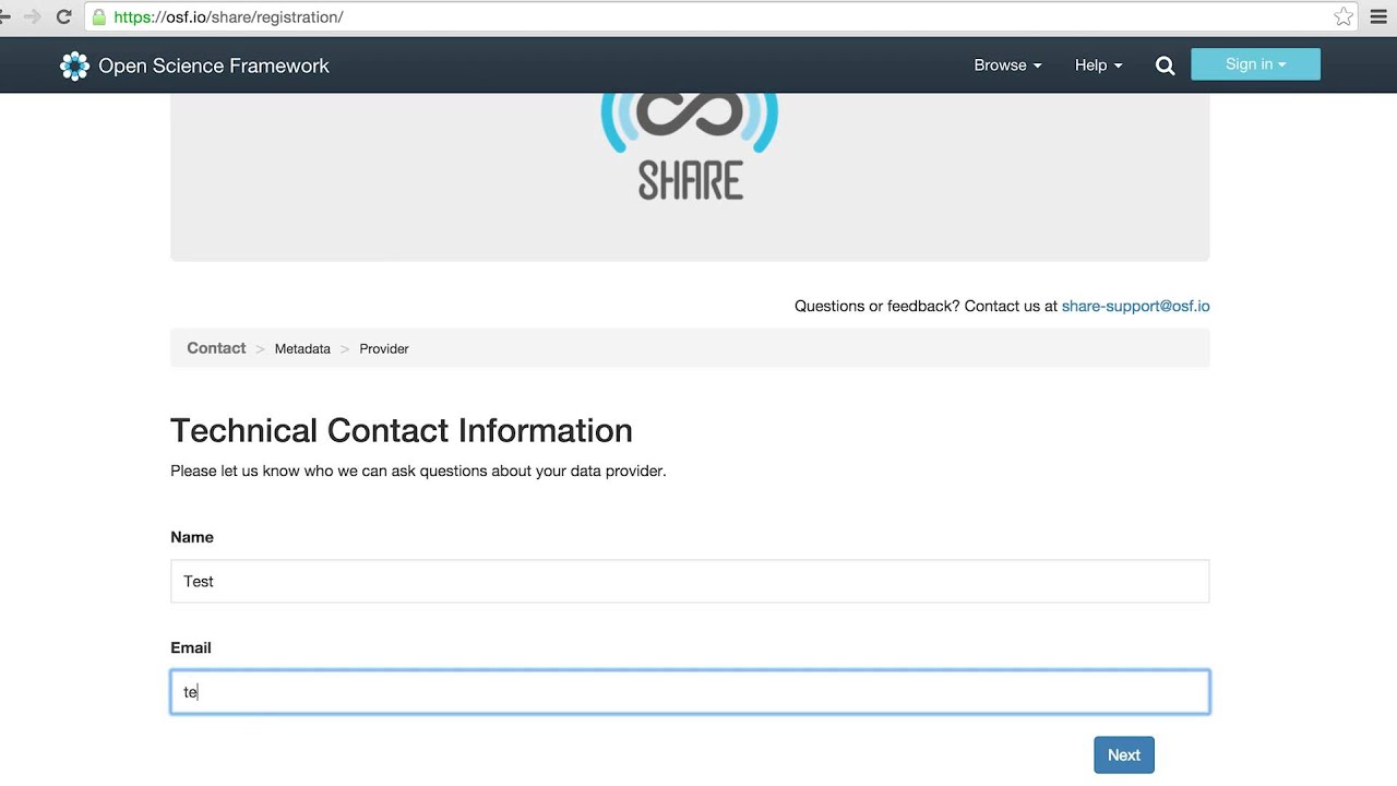 Registering for SHARE