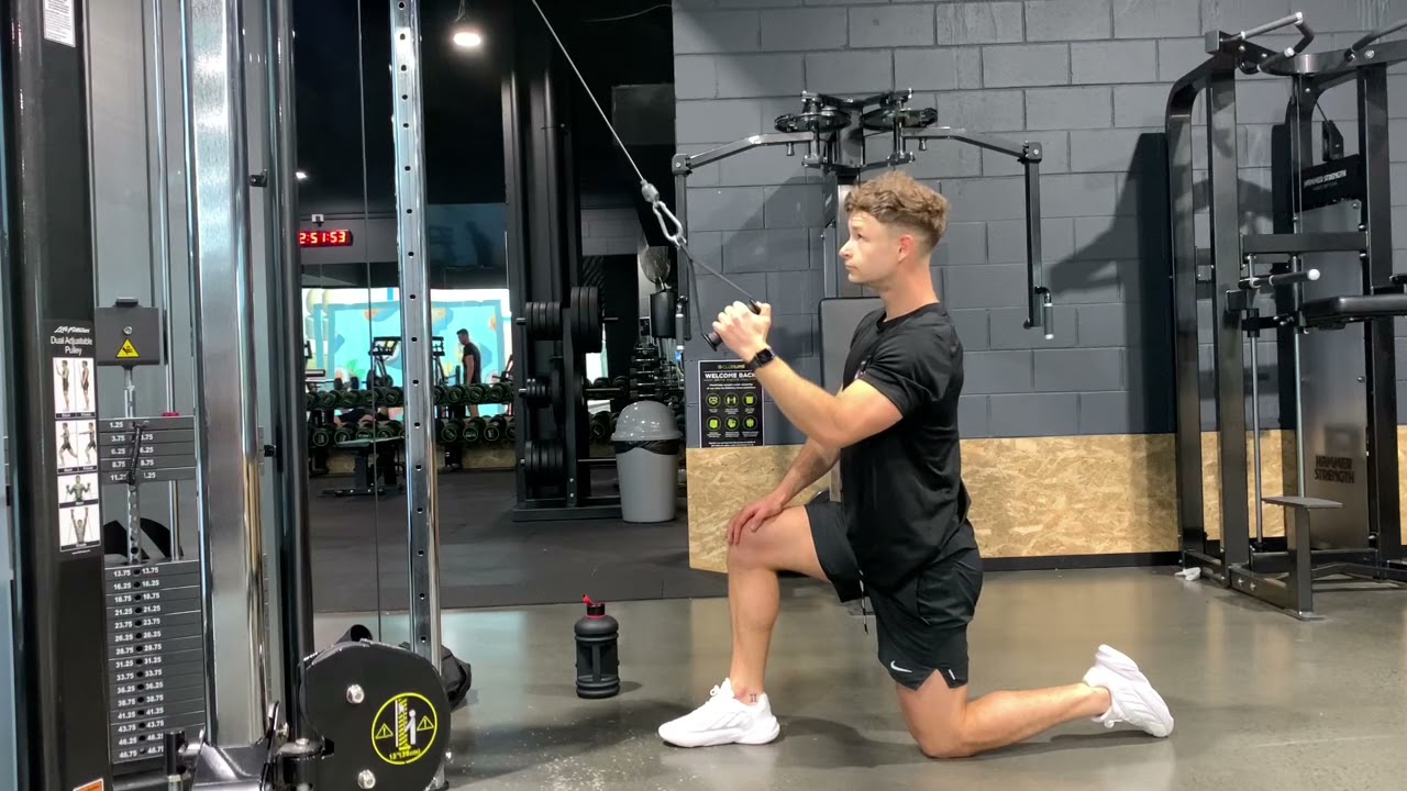 Exercise Tutorial - 1/2 kneeling unilateral lat pulldown
