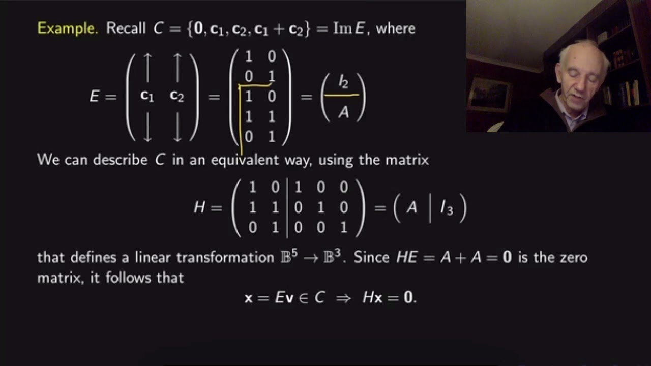 10.3 Binary linear codes