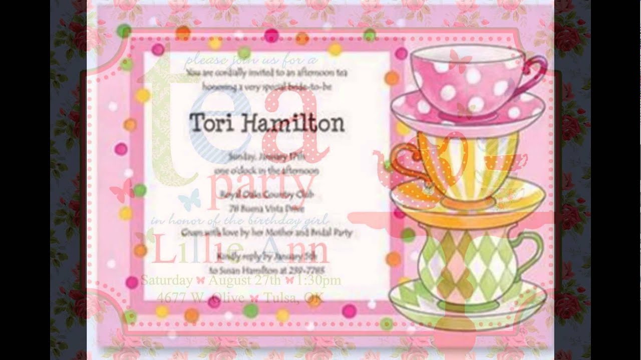 Free Tea Party Invitations