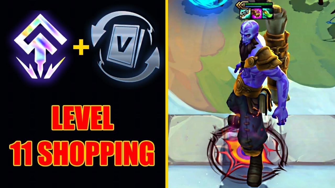 Level Up! + Medium-End Shopping = Lvl. 11 Shop in TFT Soul Brawl...