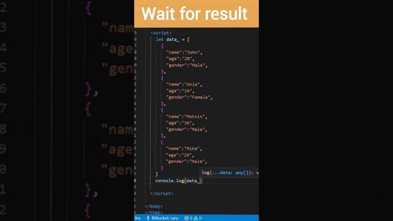 Console.log VS Console.table In JavaScript | How To Print JSON Code In Different Ways #shorts #code