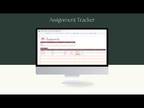 How to use the Assignment Tracker spreadsheet