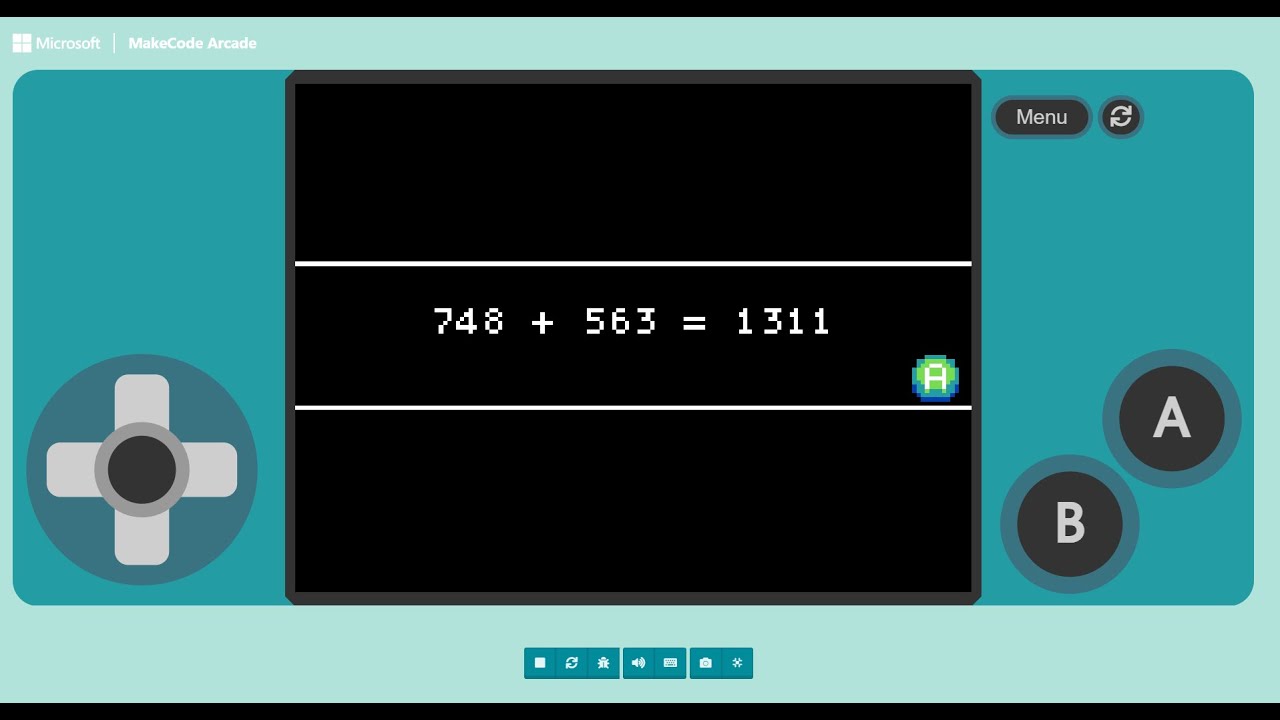 Lesson 2 Using Variables to Build A Calculator in MakeCode Arcade