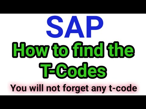 How To Find Standard T-codes In Sap Ecc6.0