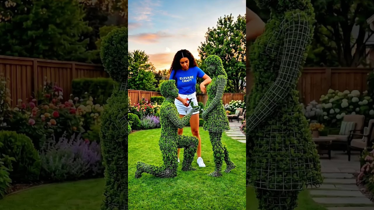 He Proposed.. But WAIT 😳🌿 The Transformation Will Shock You! #gardendesign #topiary