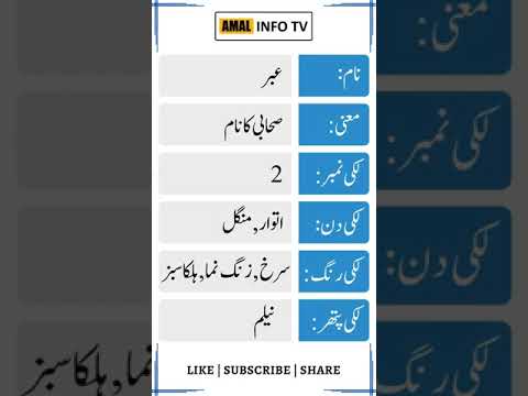 Abar Name Meaning in Urdu - #Abar #namemeaning - #whatsappstatus #short #shorts #amalinfotv