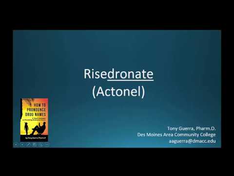 (CC) How to Pronounce risedronate (Actonel) Backbuilding Pharmacology