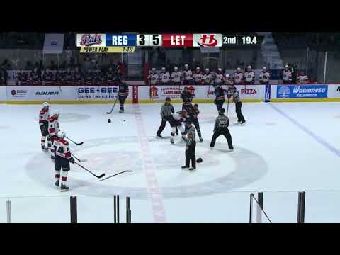 Jett Jones vs. Robert Holmes, October 13, 2019 - Lethbridge Hurricanes ...