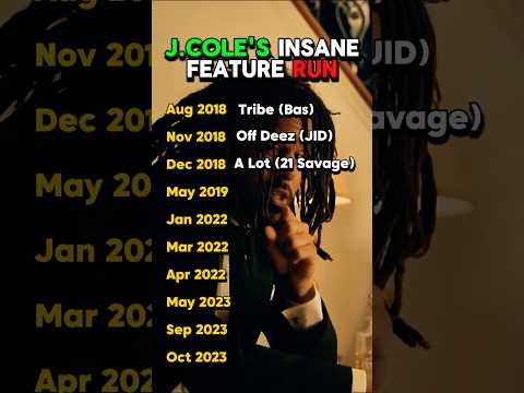 J. Cole's INSANE Feature Run