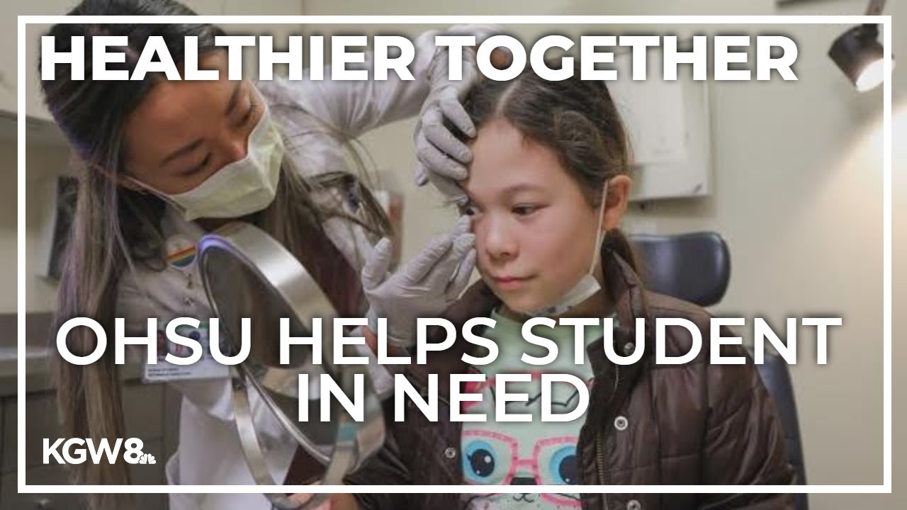 Oregon girl gets new contacts through OHSU program to help with nearsightedness