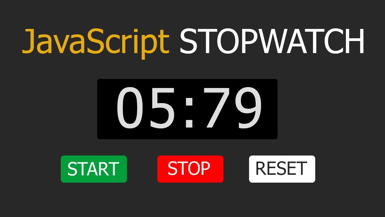 How to make Stopwatch using HTML CSS  and JavaScript | JavaScript Projects | ASMR Programming