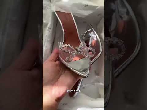 Unbox #aminamuaddi glass slippers with me 👠✨