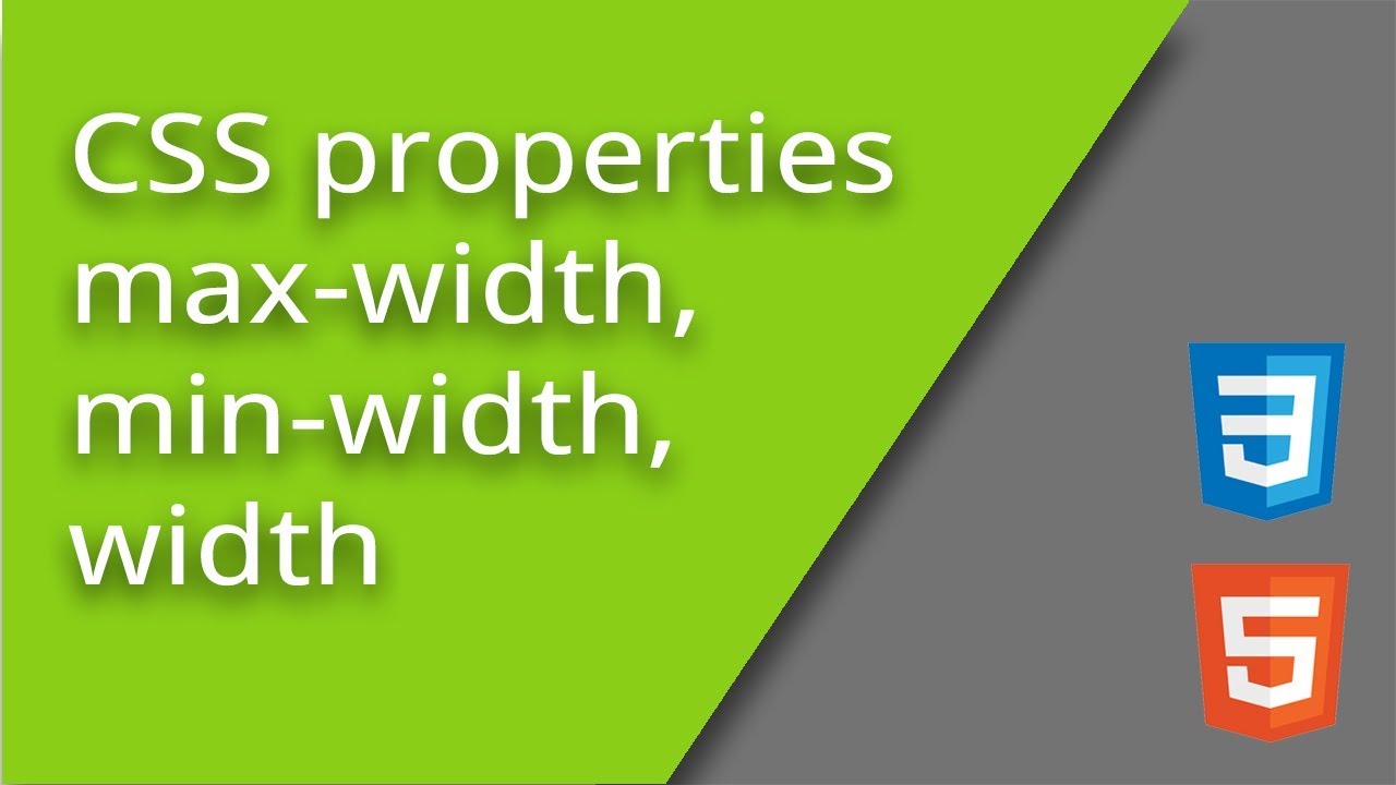 CSS min-width, max-width, and width