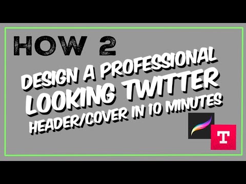 HOW 2: Design a Professional looking Twitter header / cover in just 10 minutes!!!