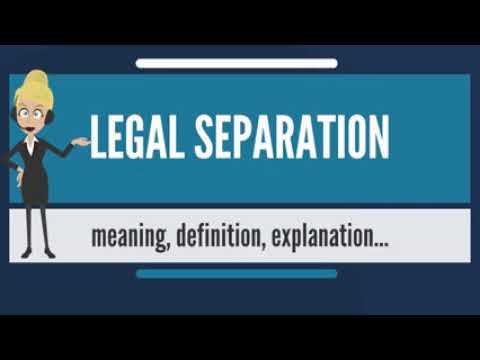 A LEGAL SEPARATION meaning & explanation