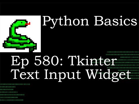 Python Basics Tutorial Tkinter Text Entry Widget