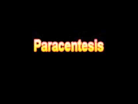 What Is The Definition Of Paracentesis Medical School Terminology Dictionary