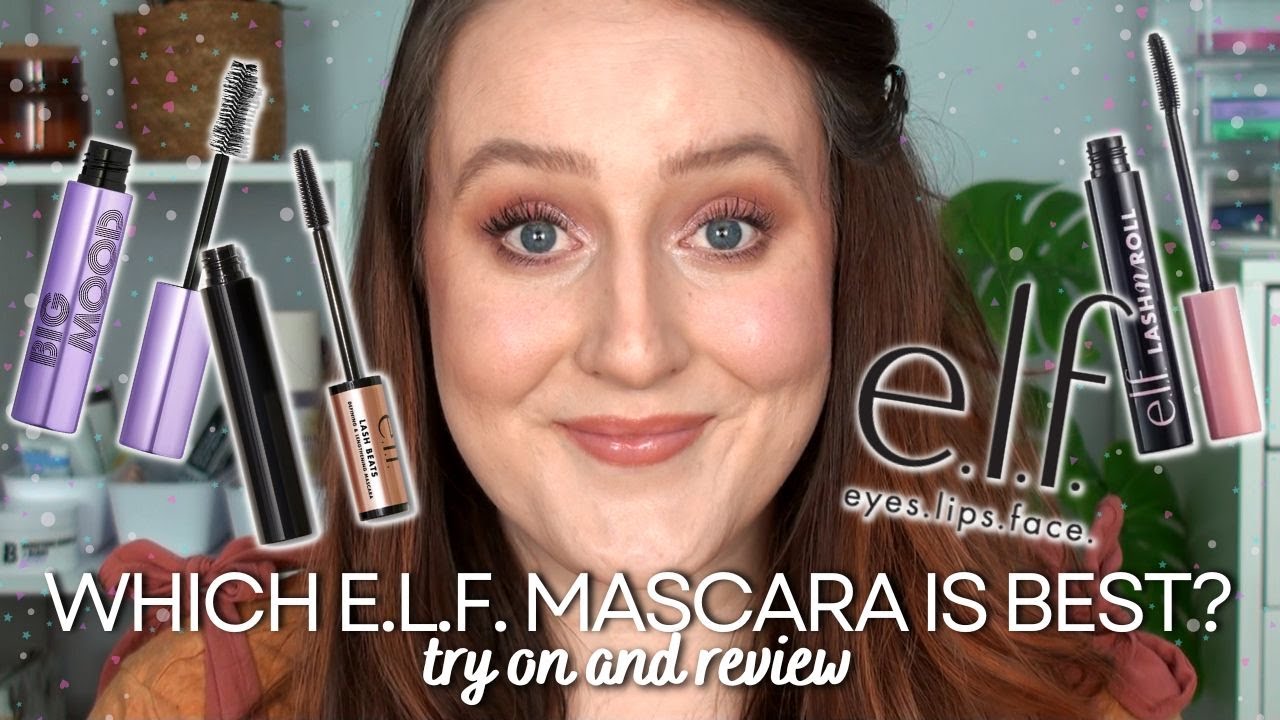 WHICH E.L.F. MASCARA IS THE BEST? Review And Comparison Of 3 Mascaras, Close Up Wear Tests!