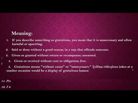 Gratuitous Meaning with Examples