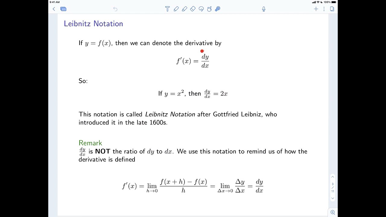 Differential Calculus, Lecture11b: Notations and Conventions
